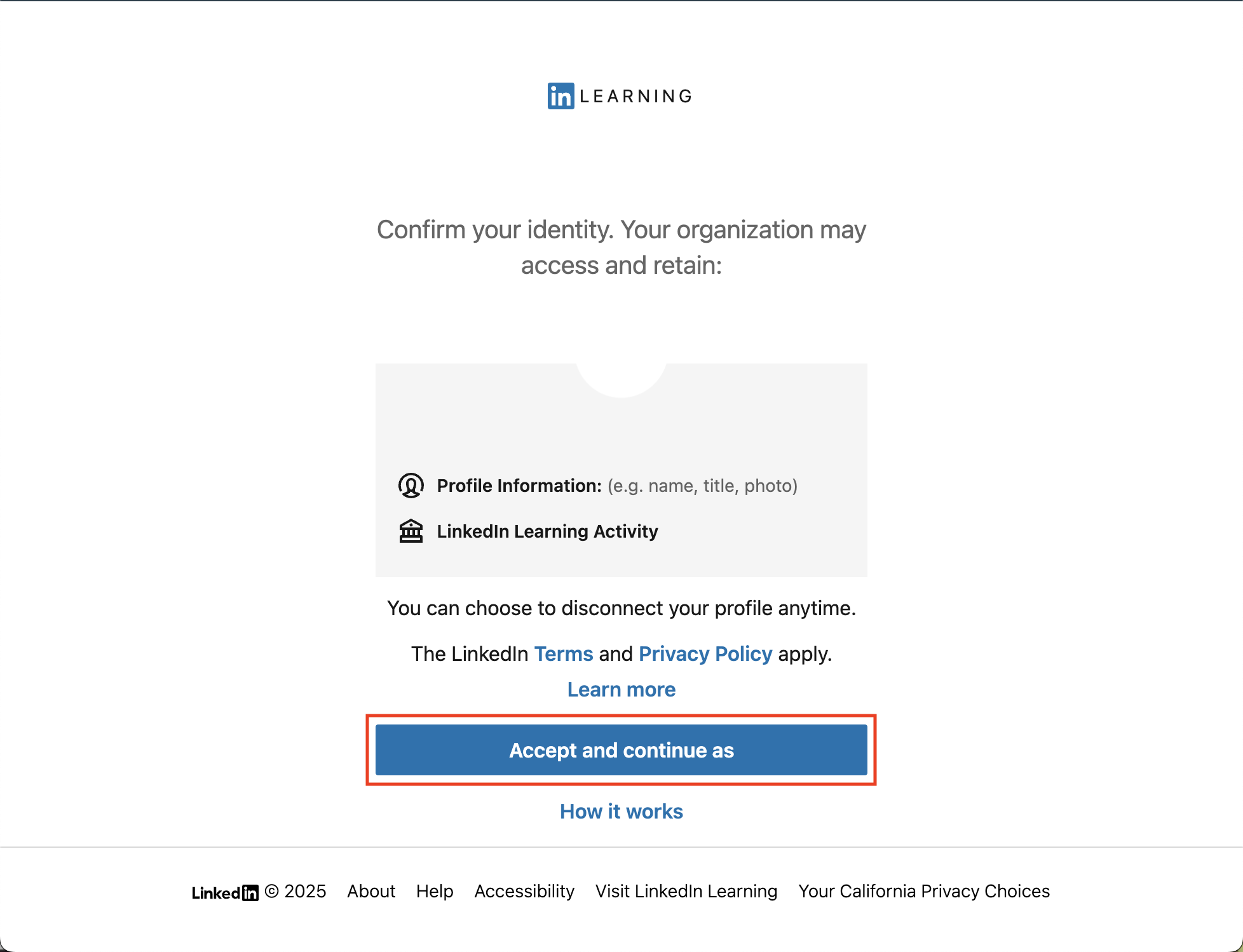 LinkedIn Learning Page