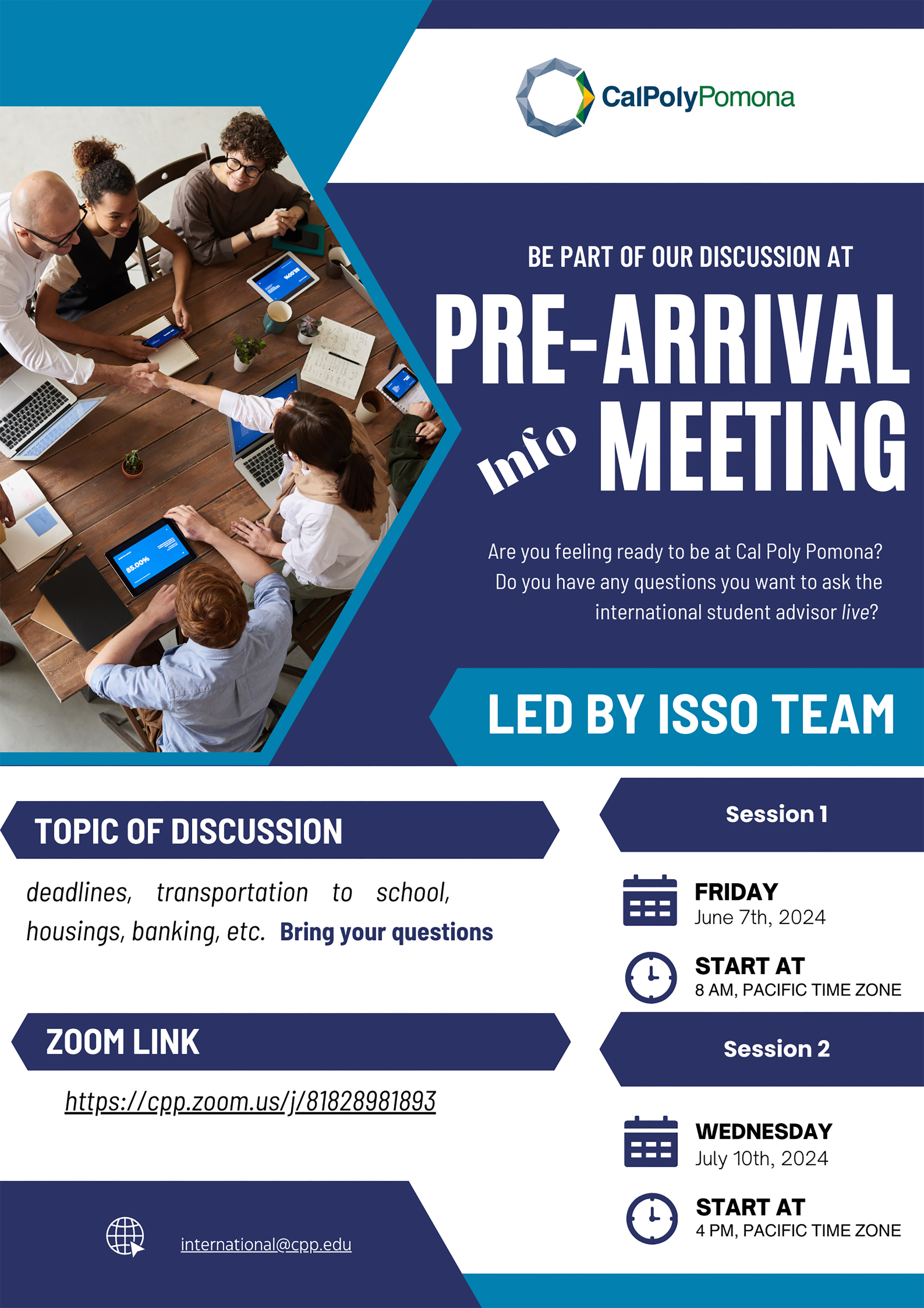 Pre-Arrival Info Meeting Summer 2024