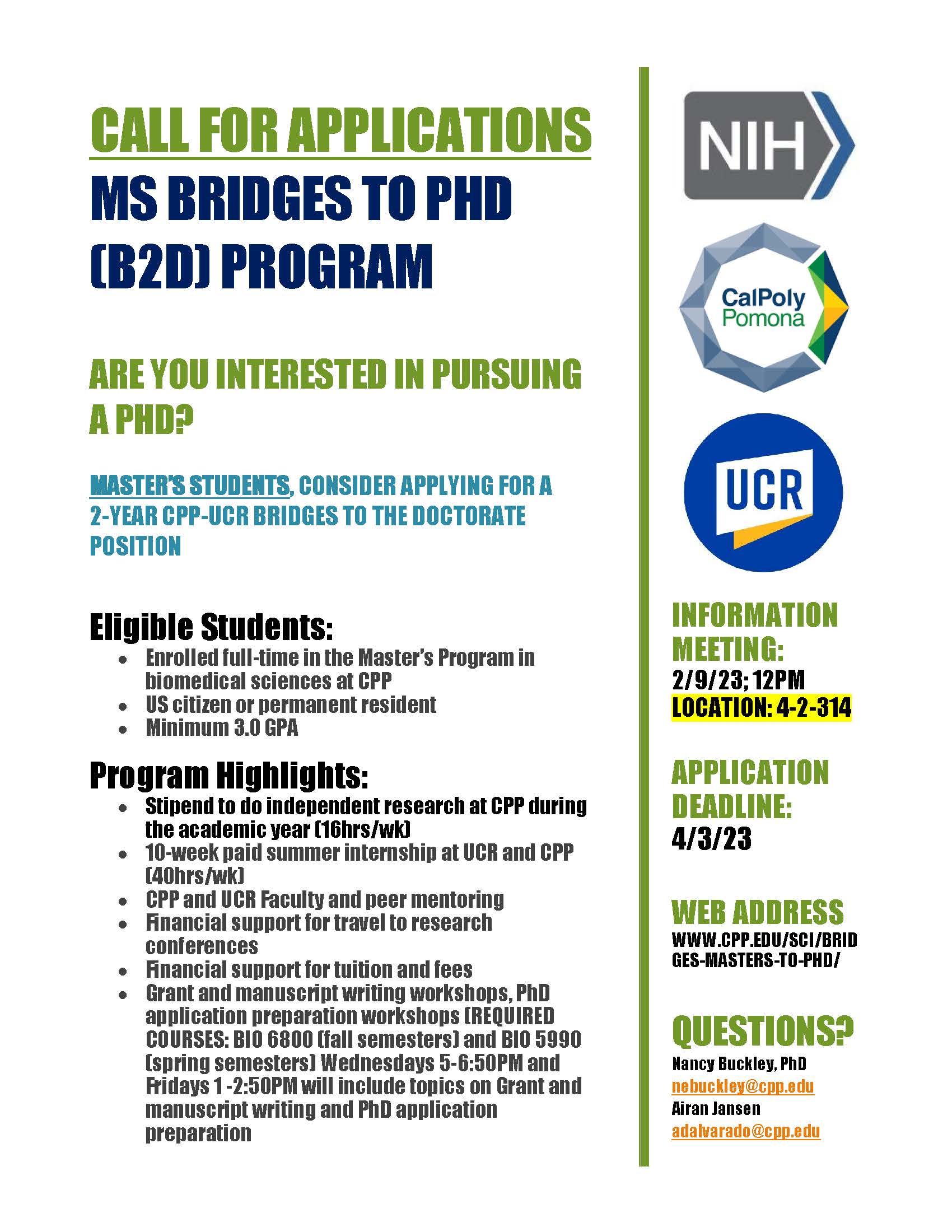 B2D Program Application