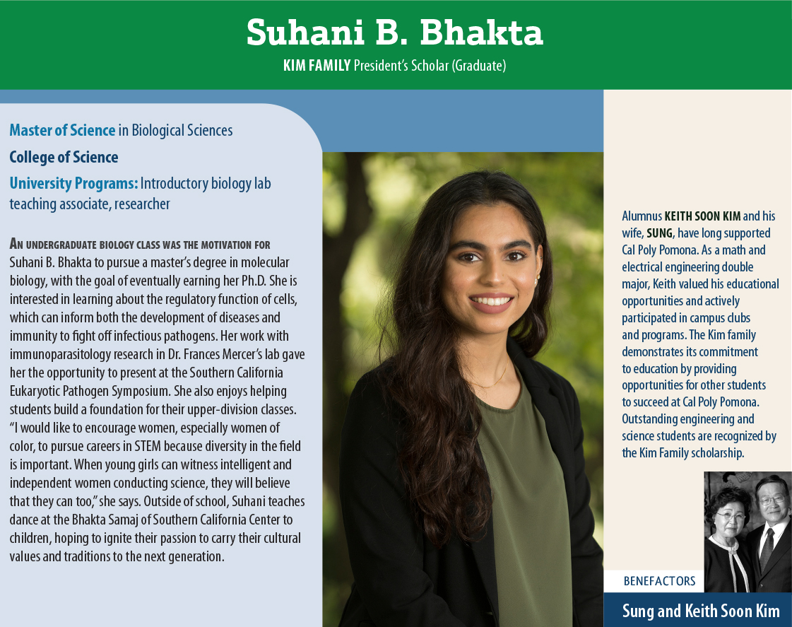 2020-2021 President’s Scholars - College of Science