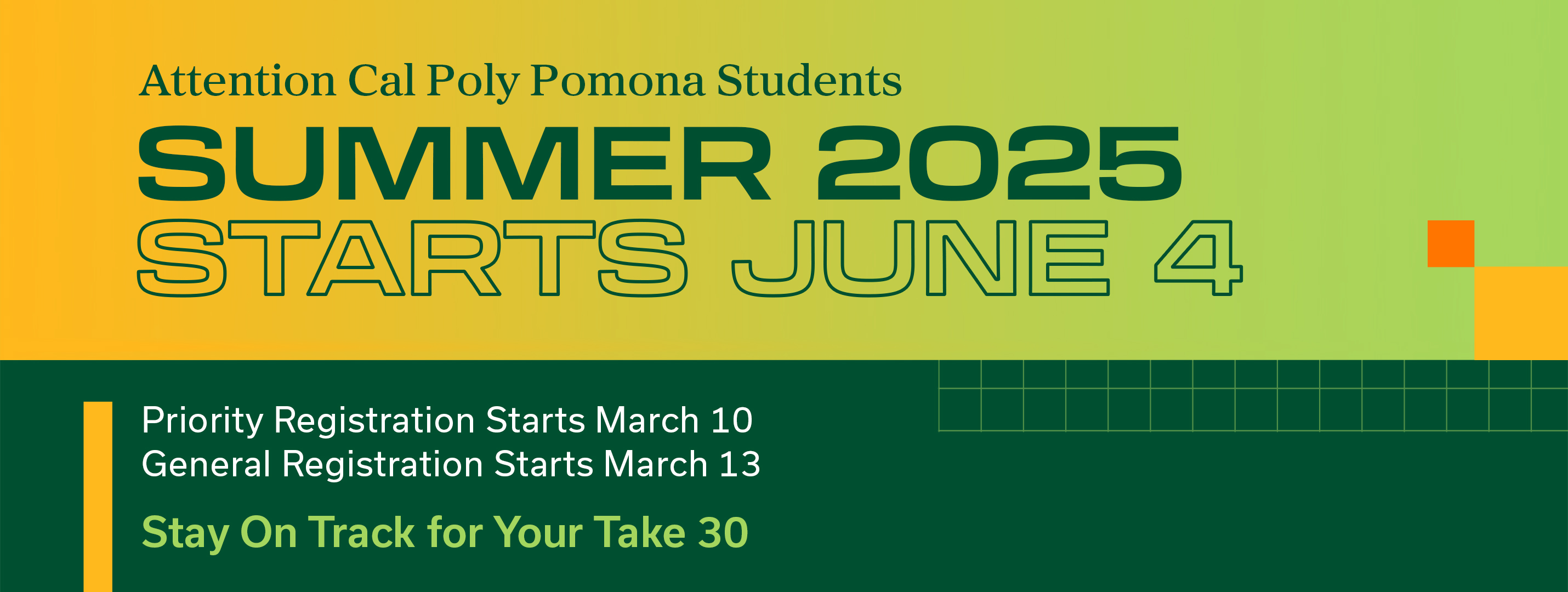 Summer session at Cal Poly Pomona, open to students who want to finish ...